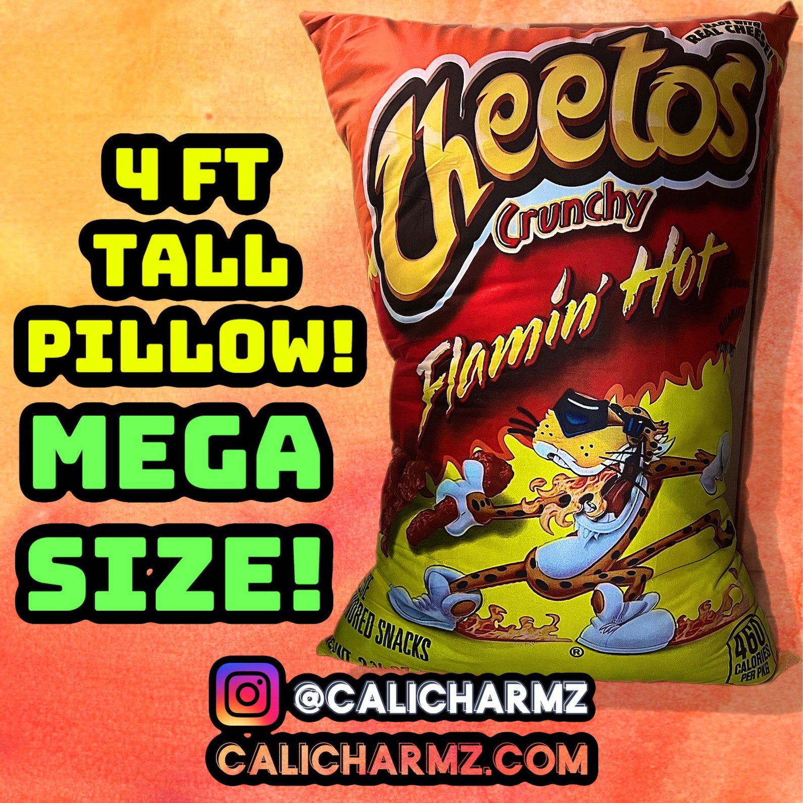 4 Ft Tall Mega Sized Flamin Hot Cheetos Hot Cheeto Frito Lay Etsy