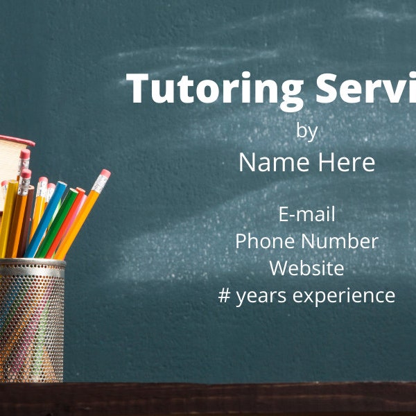 Tutor Business Card - Etsy