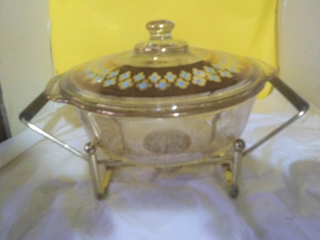 Fire King Casserole Chafing Dish Georges Briard Speckled Gold - Etsy