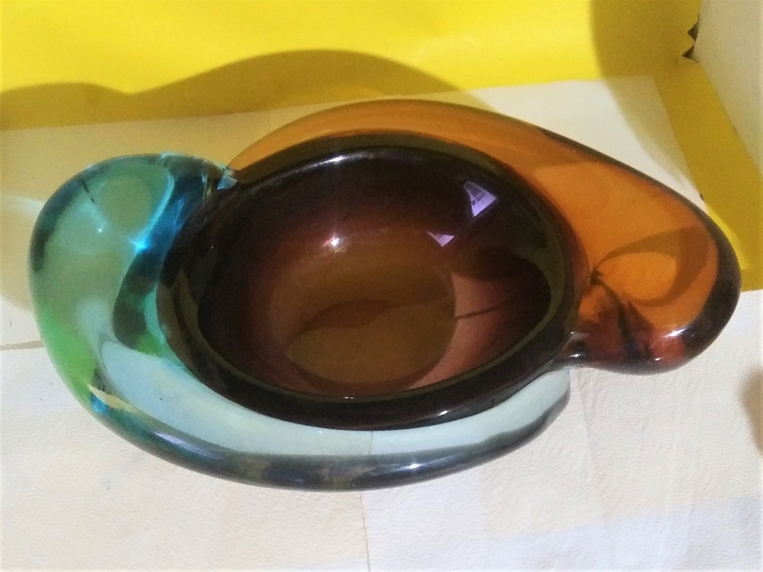 Massive MCM Art Glass Free Form Center Bowl 14 - Etsy