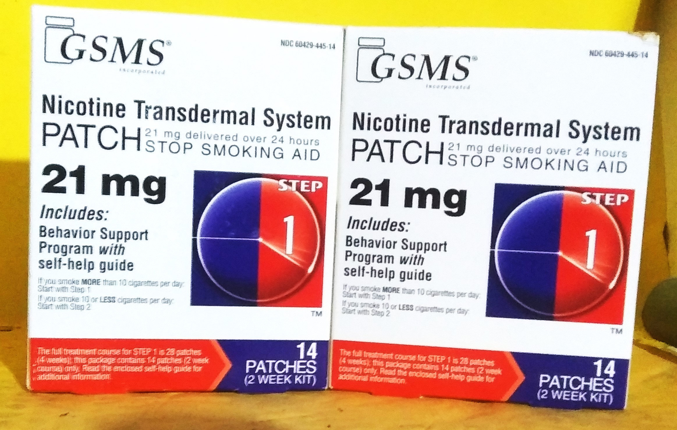 GSMS X's 2 Nicotine Transdermal Patch 21 MG. 14 Pc. 2 Week Kit - Etsy