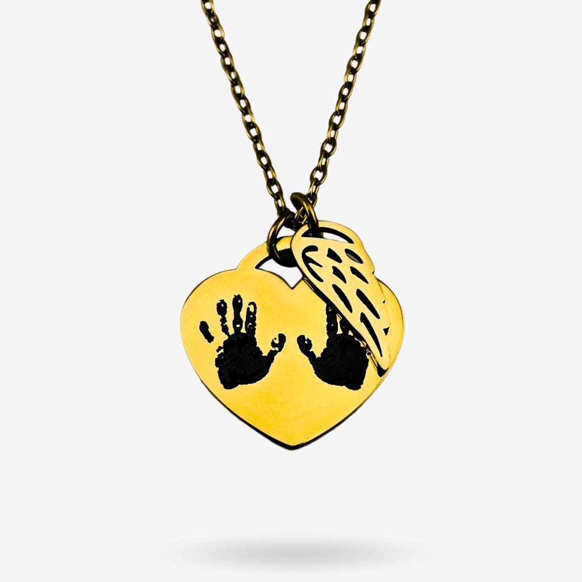 Personalised Handprint Heart Necklace | Mothers Gift | Newborn & Baby ...
