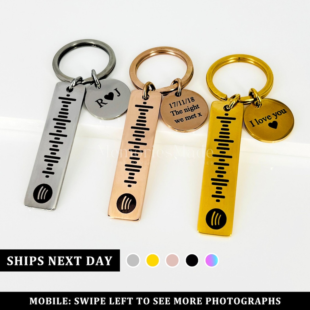 Spotify Code Keyring Personalised Keyring Custom Music Song Keyring ...