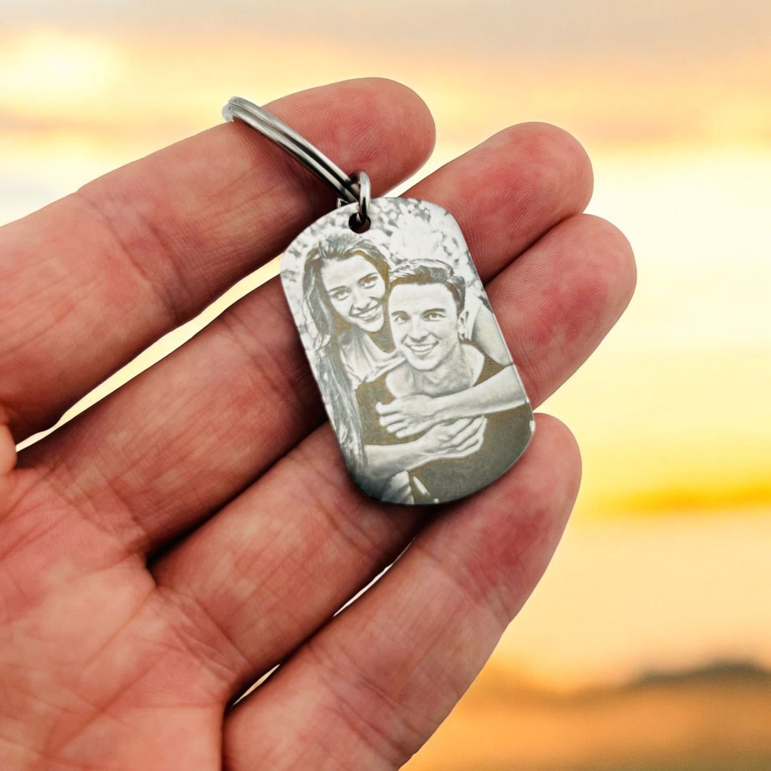 Personalised Photograph Keyring | Laser Engraved Photo Keyring ...
