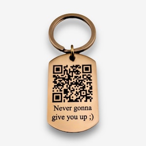 Custom QR Code Keyring | Personalised QR Code Keychain | Personalised ...