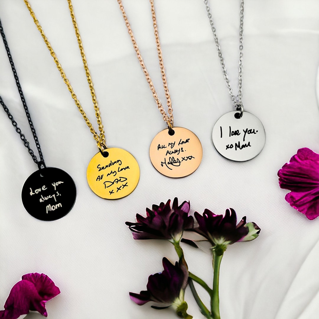 Actual Handwriting Necklace | Hand Writing Necklace | Keepsake Necklace ...