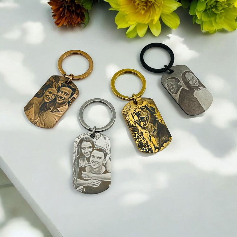 Picture Laser Keychain - Etsy UK
