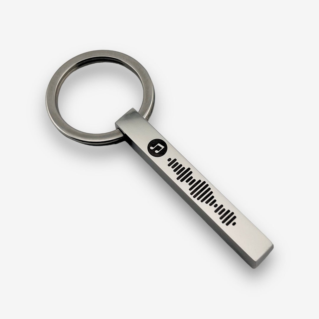 Personalised Music Keychain | Scannable Code Keychain | Engraved ...