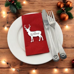 Personalised Reindeer Place Setting | Christmas Table Decorations ...
