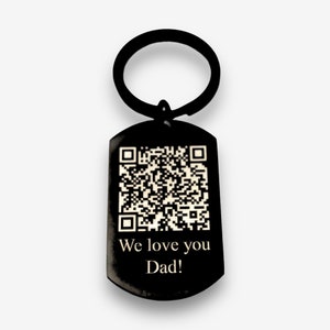 Custom QR Code Keyring | Personalised QR Code Keychain | Personalised ...