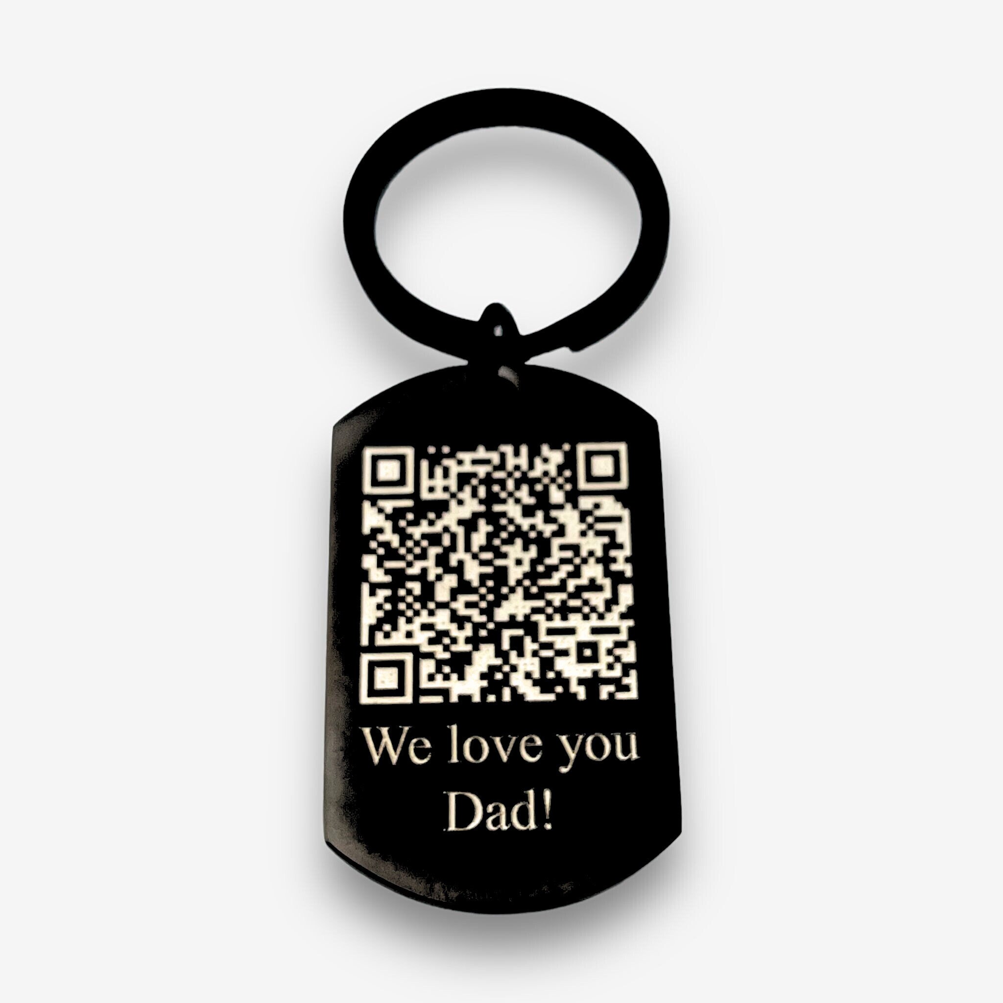 Custom QR Code Keyring | Personalised QR Code Keychain | Personalised ...