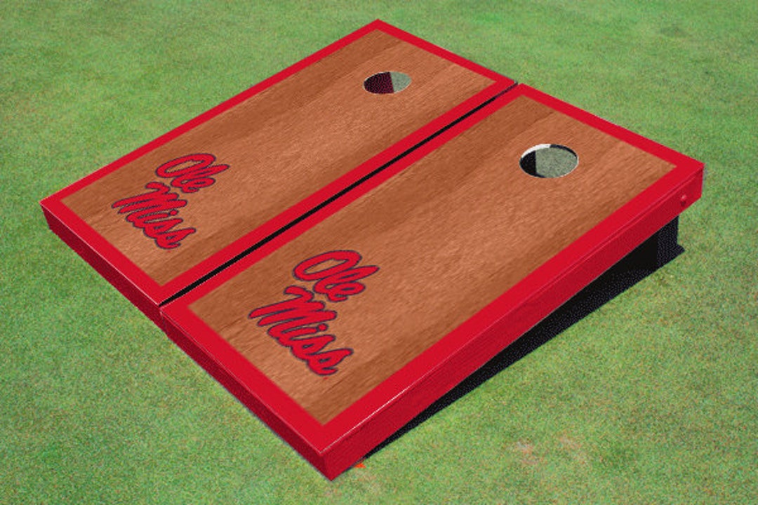 Officially Licensed Ole Miss Rebels Red Rosewood Matching Border ...