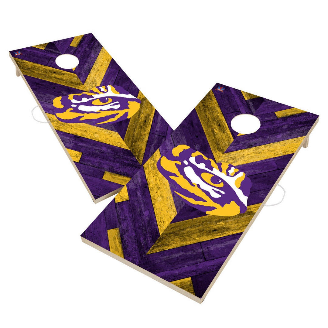 LSU Louisiana State Tigers Backyard 2x4 Cornhole Board Set - Officially ...
