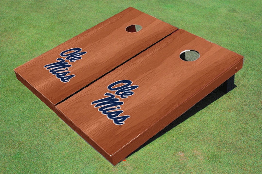 Ole Miss Rebels Cornhole Boards - Outdoor Game Set With Bags - Etsy