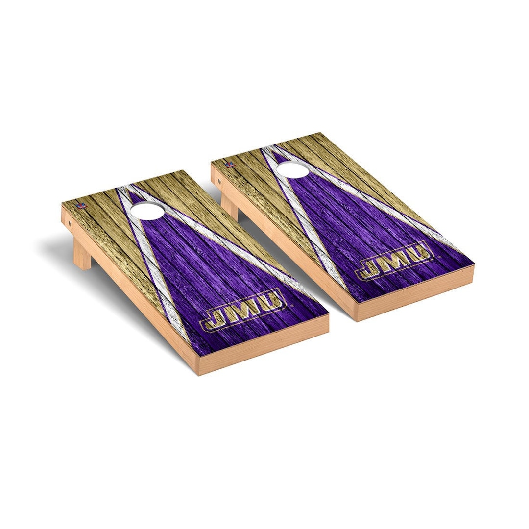 James Madison JMU Dukes Cornhole Set: Outdoor Lawn Game (includes Bags ...