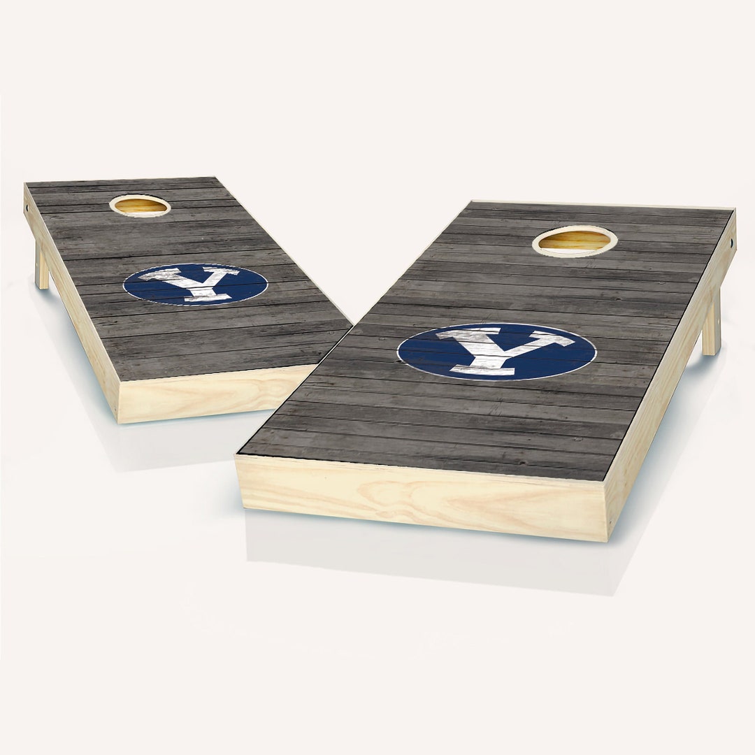 Officially Licensed Byu Cougars Distressed Cornhole Set - Includes ...