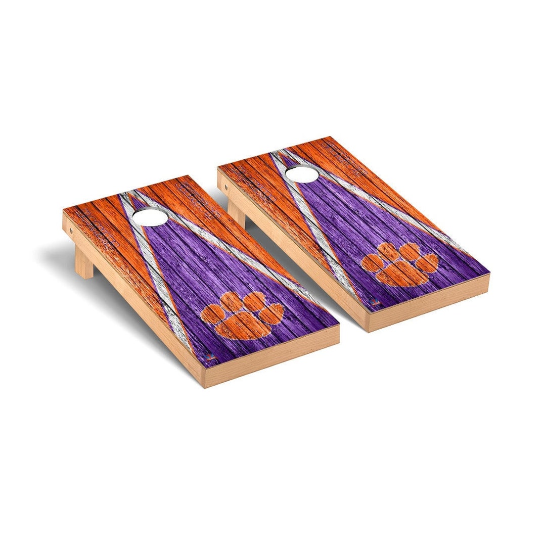 Clemson Tigers Cornhole Set - Portable NCAA Licensed Boards - Etsy