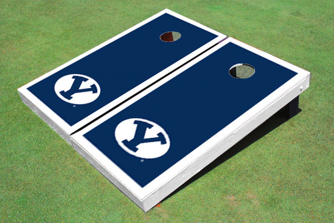 BYU Cougars Cornhole Set - Navy Border, Includes 8 Bags - Etsy