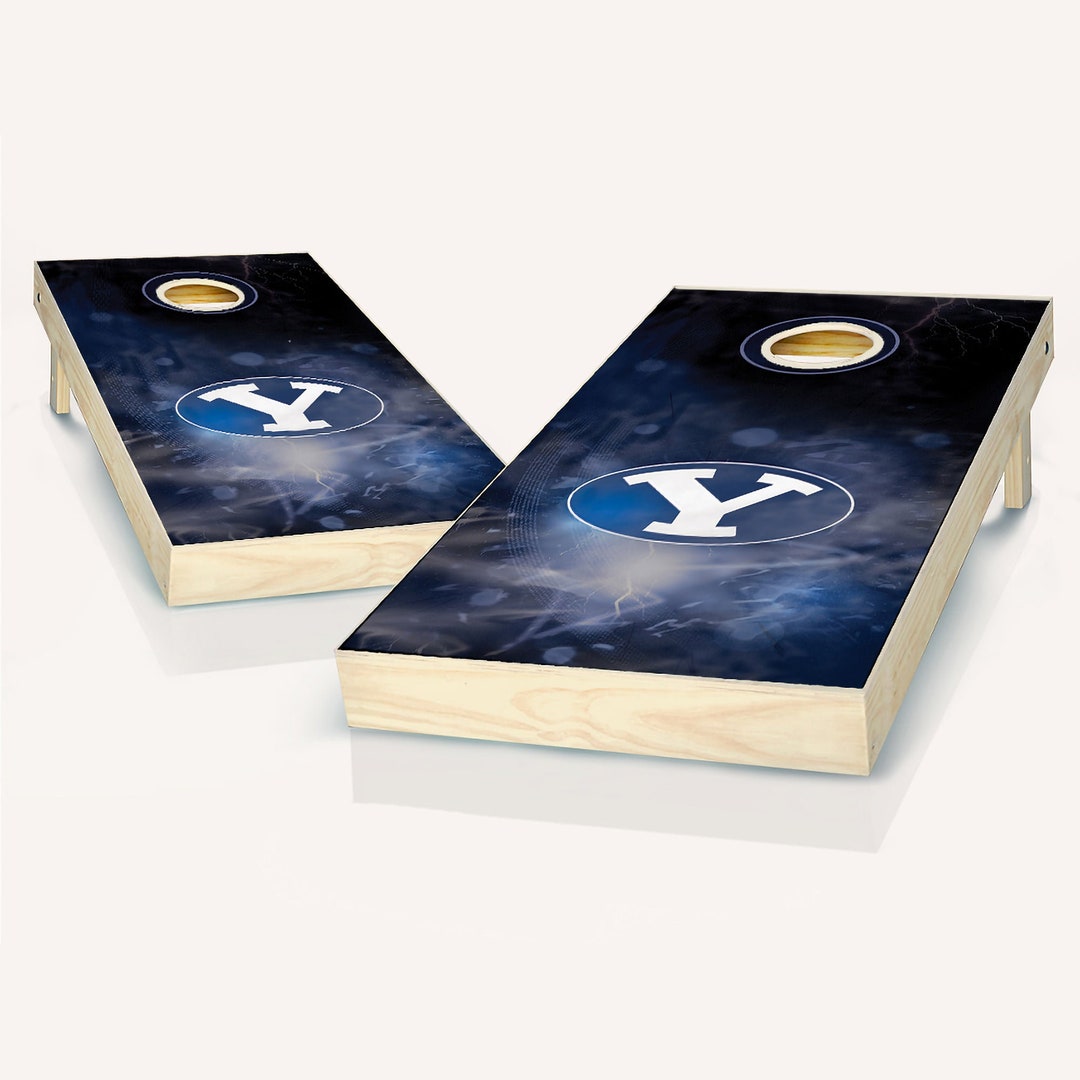 BYU Cougars Cornhole Set - Smoke Theme With Team Logo Bags - Etsy