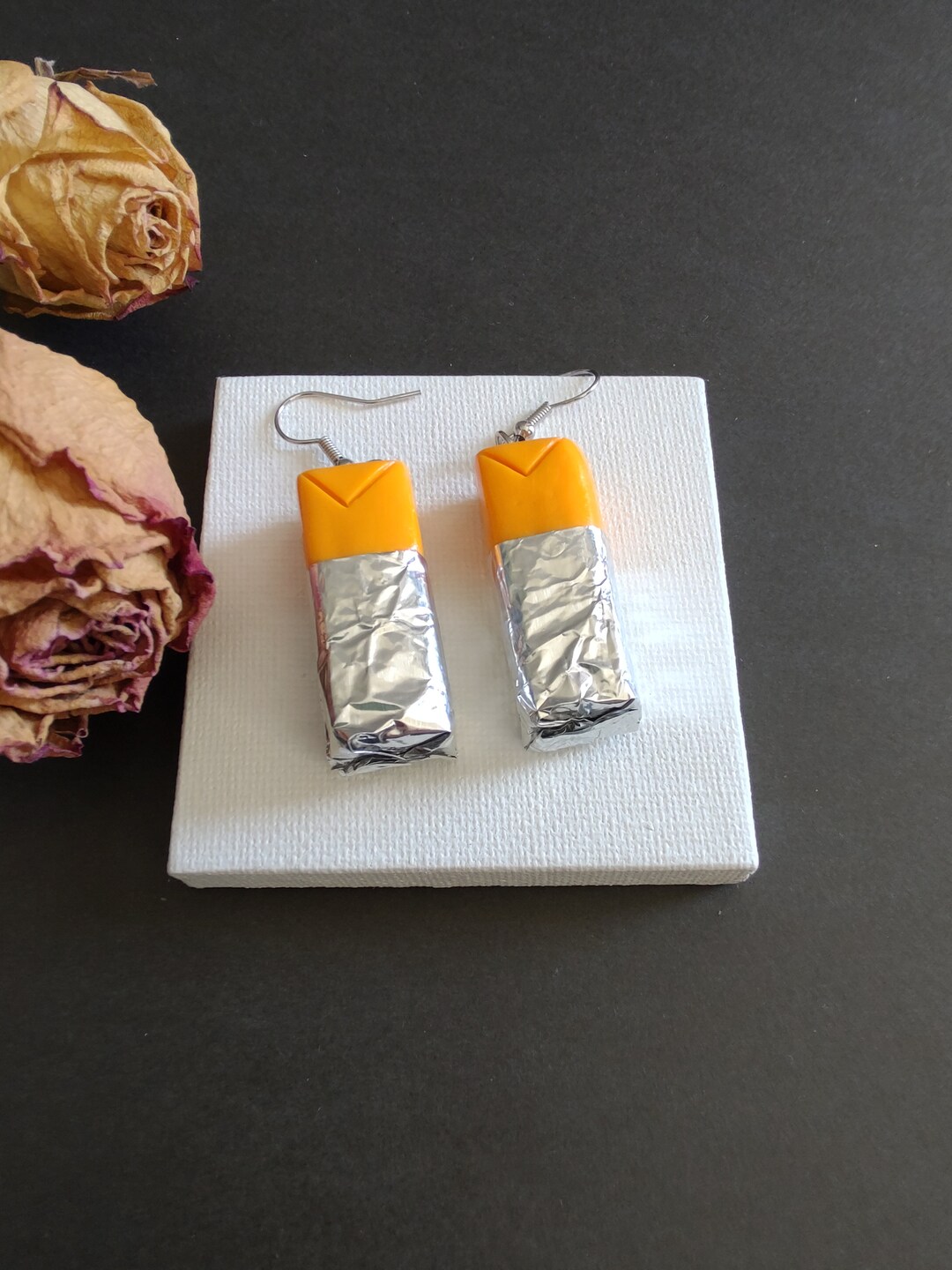 Cheese Earrings - Etsy