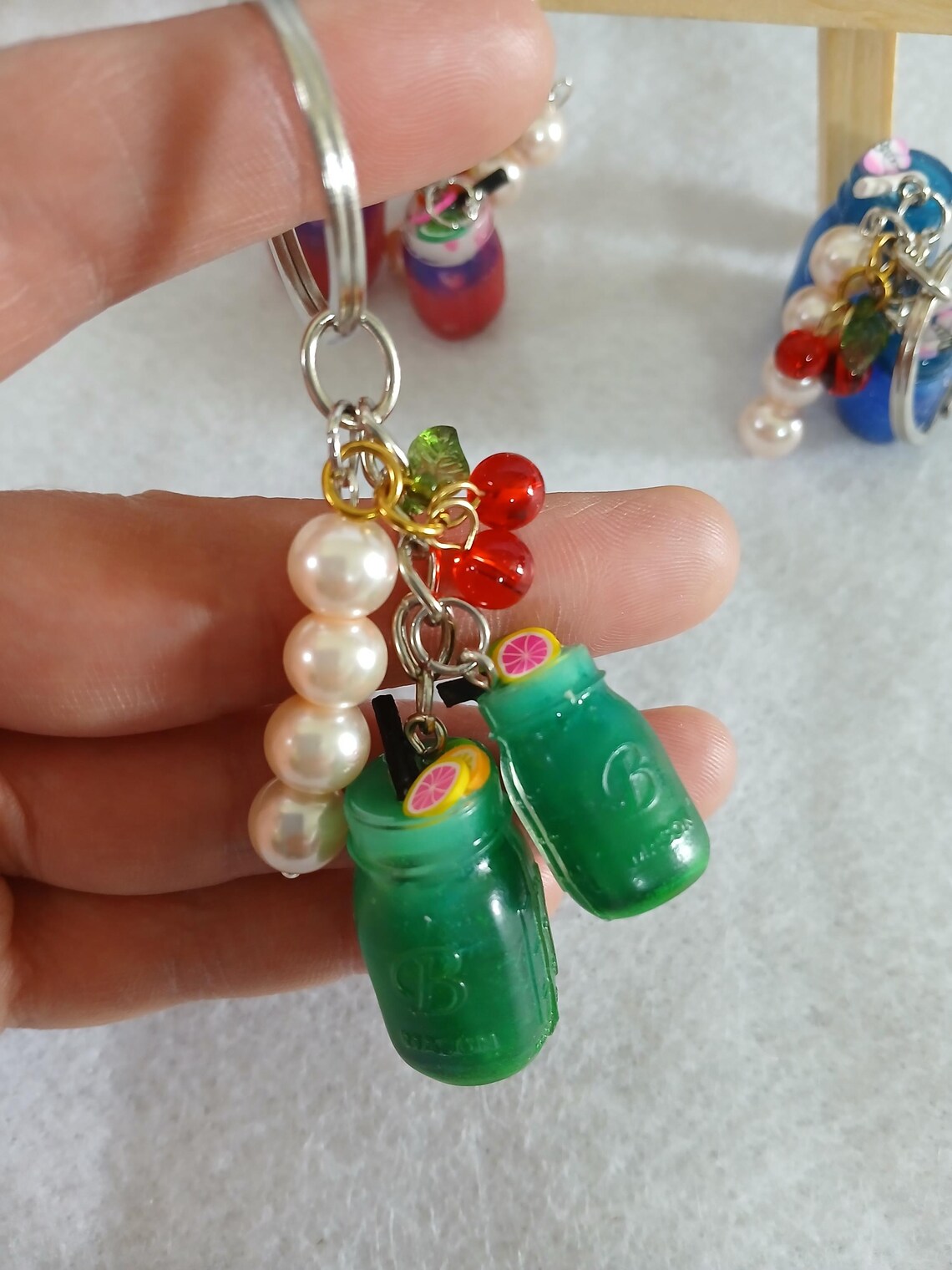 Vibrant Resin Jar Keychains for Purses, Phone Cases & Summer Party ...
