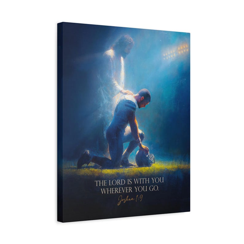 Jesus and Football Player Canvas – Christian Sports Art - Etsy