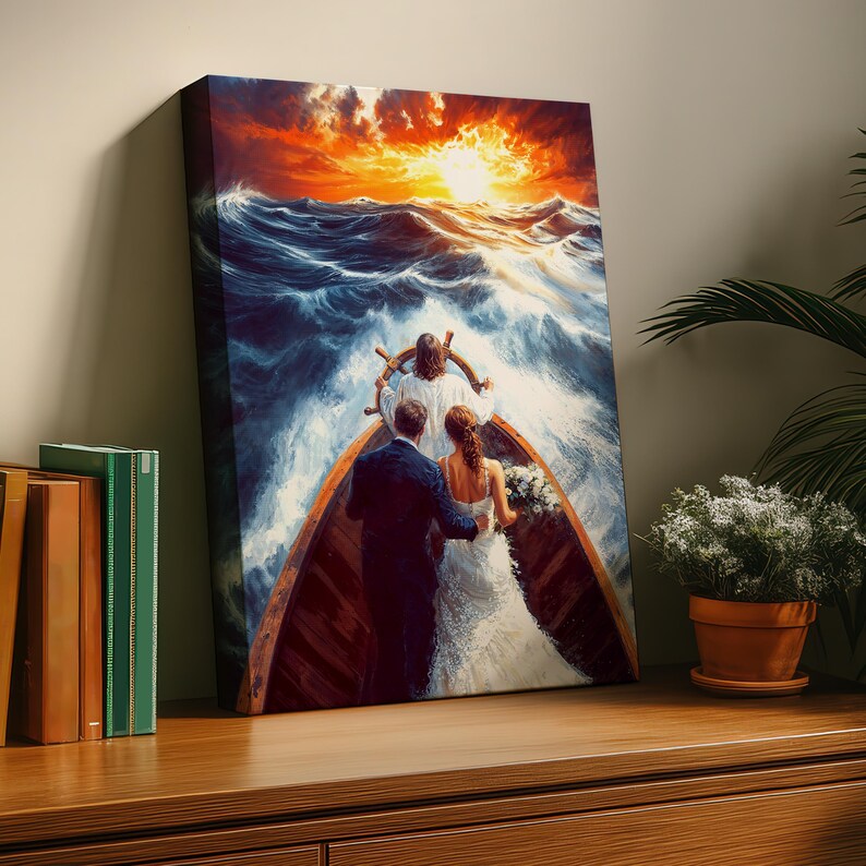Jesus With Bride and Groom -- Wall Art, Stretched Canvas - Etsy