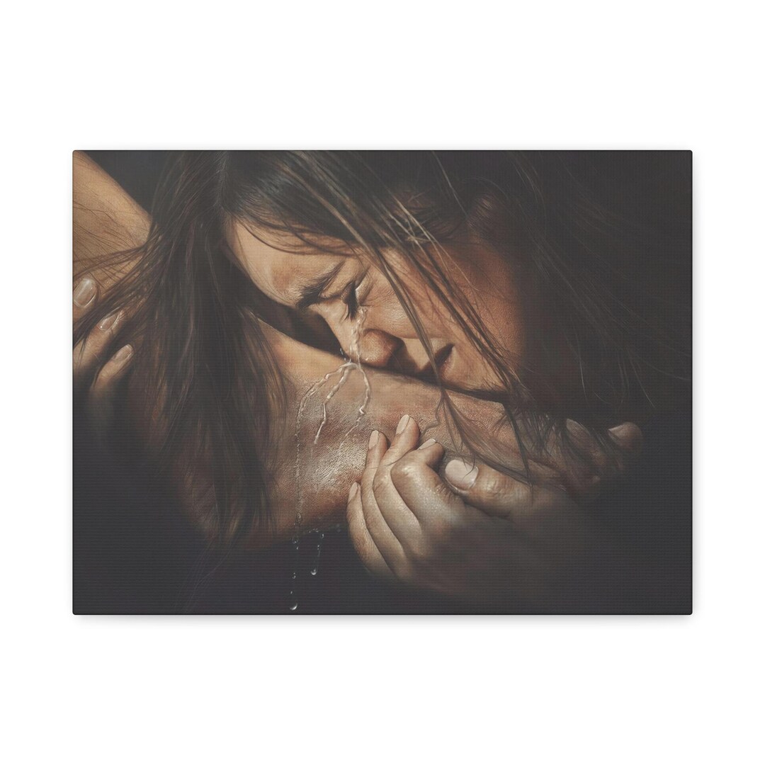 Crying on the Feet of Jesus - Etsy