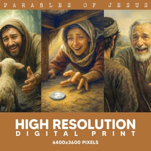 Parables of Jesus - Digital Download File --- Lost Lamb, Lost Coin ...
