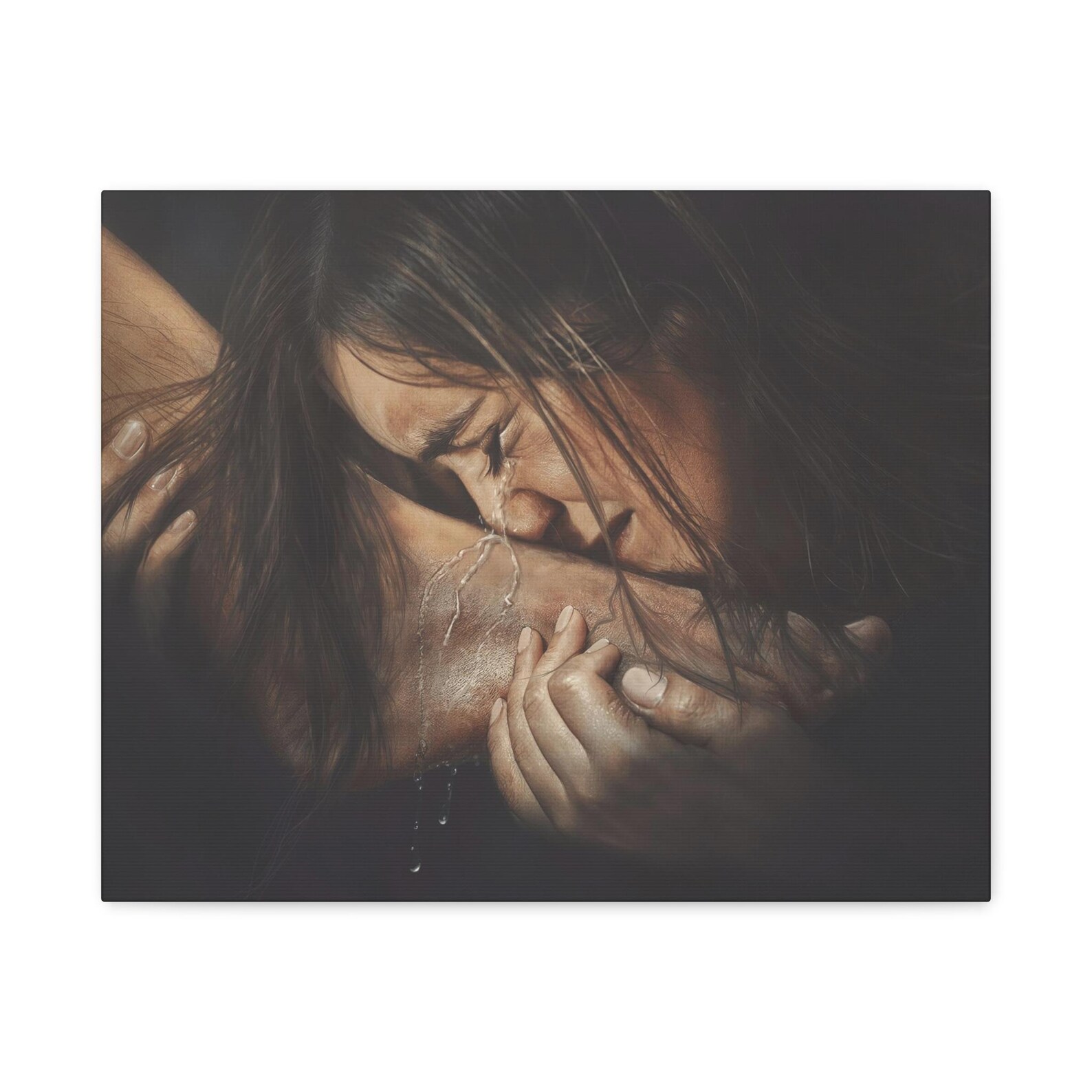 Crying on the Feet of Jesus - Etsy