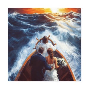 Jesus With Bride and Groom -- Wall Art, Stretched Canvas - Etsy