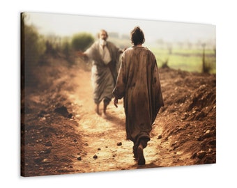 Home at Last: the Prodigal Son Modern Christian Art Print Canvas Wall Art Minimalist Impasto - Etsy