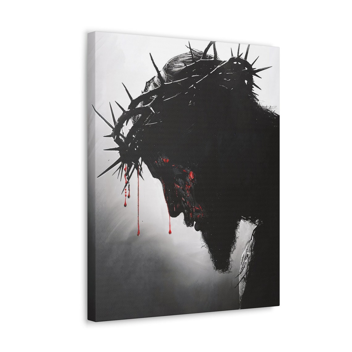 Jesus on the Cross -- Wall Art, Stretched Canvas - Etsy
