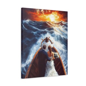 Jesus With Bride and Groom Wall Art, Stretched Canvas - Etsy