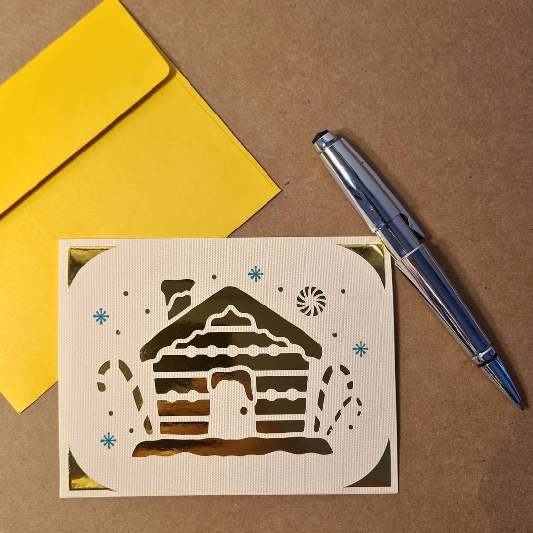 10 Gingerbread House Cards Christmas Cards Pack of 10 - Etsy