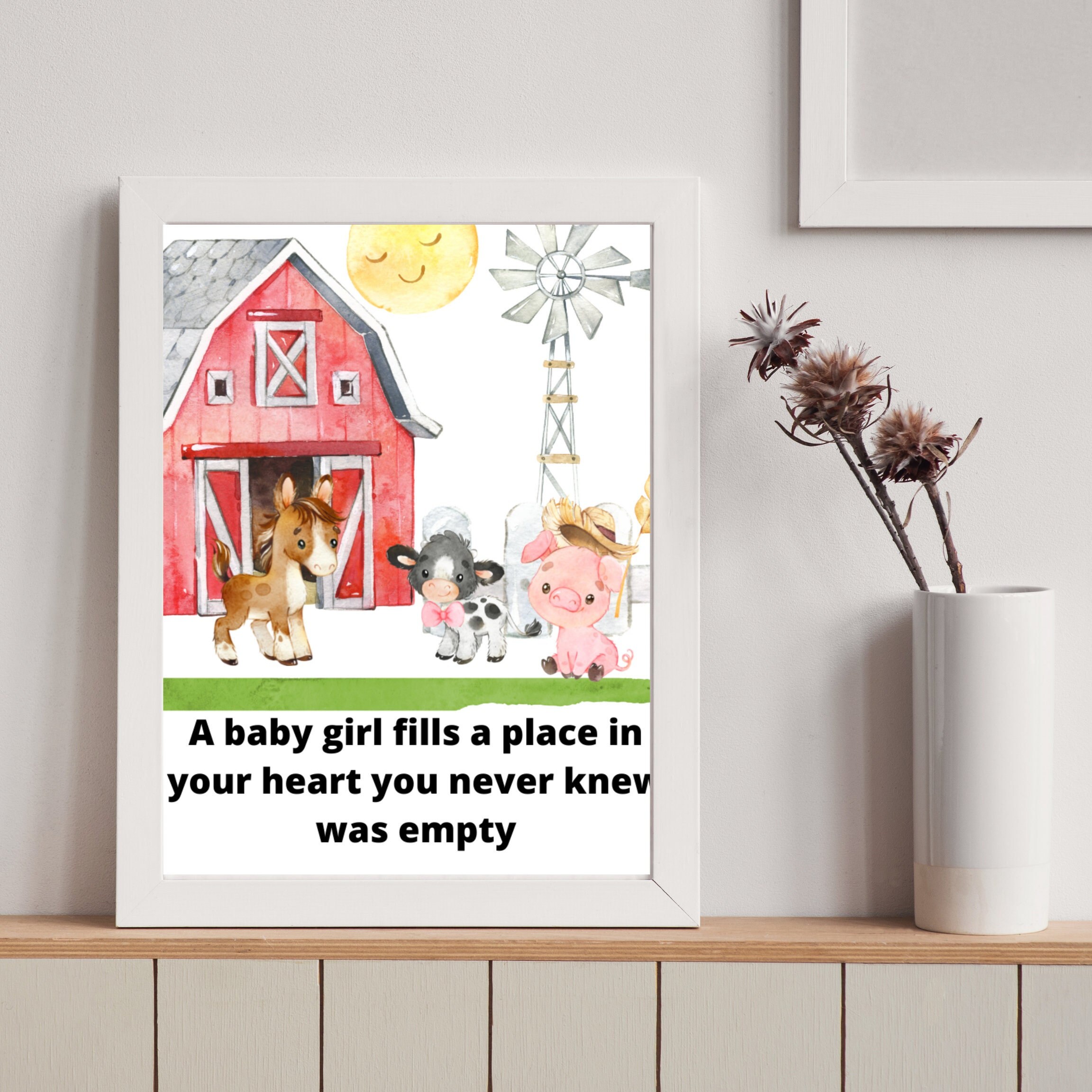 Baby Girl Farm Wall Art Farm Digital Country Print Farm - Etsy