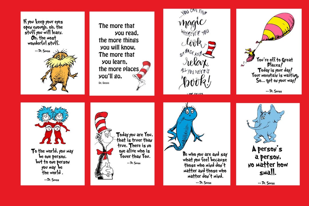 Dr Seuss Notebook Pages, Dr Seuss Stationary Paper, Kids Playroom ...