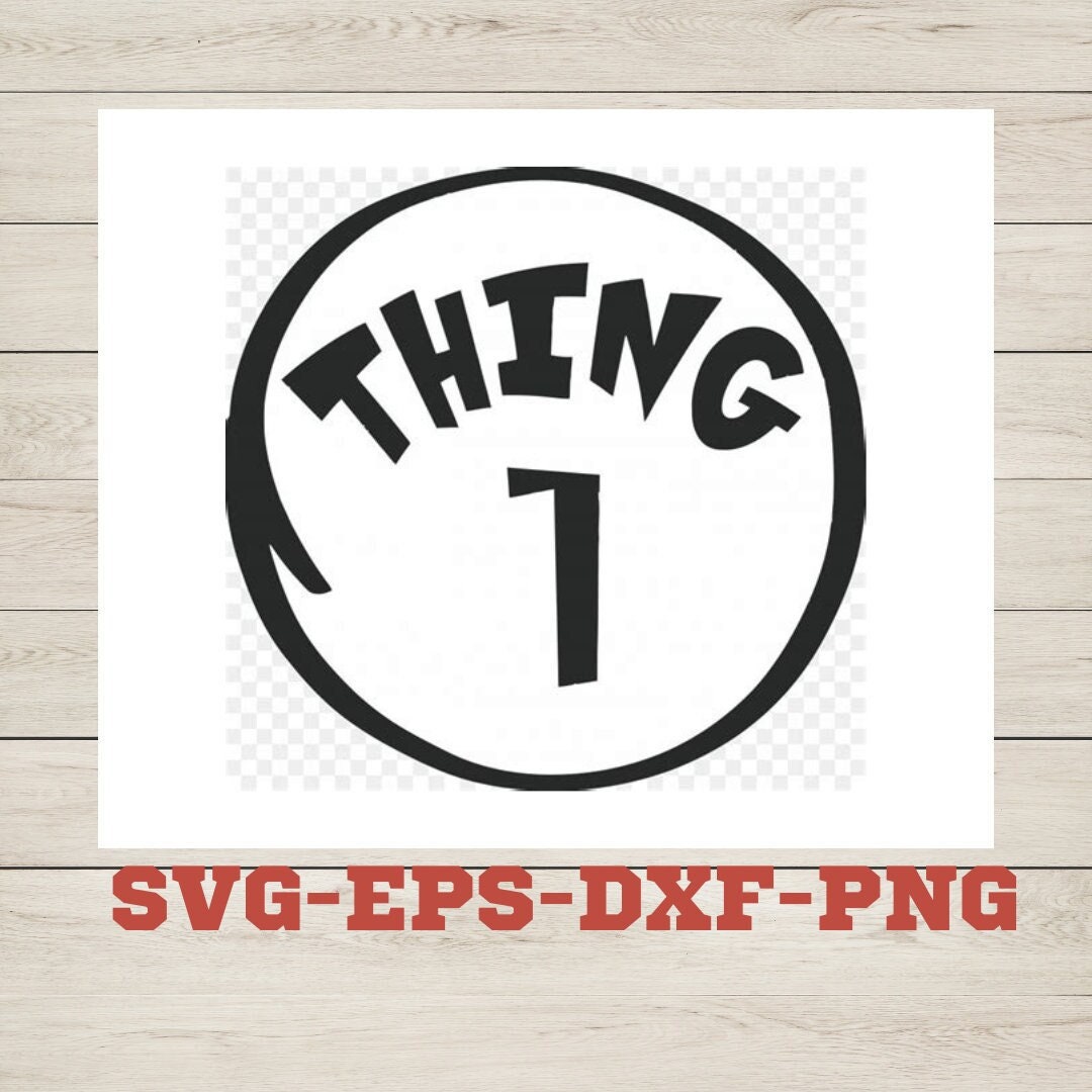 Thing One Sublimation File, Dr Suess Inspired Thing One Cut File, Thing ...