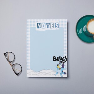 Bluey Inspired Stationary, Bluey Kids Stationary Paper, Bluey Note Pads ...
