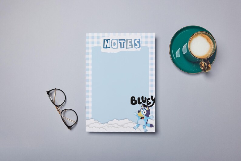 Bluey Inspired Stationary, Bluey Kids Stationary Paper, Bluey Note Pads ...
