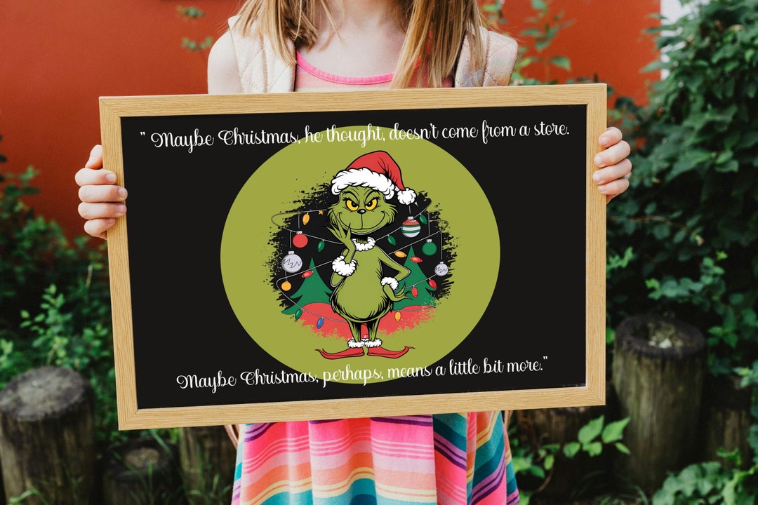 Grinch Wall Decor, Dr Seuss Grinch, Christmas Wall Art, Holiday Decor ...