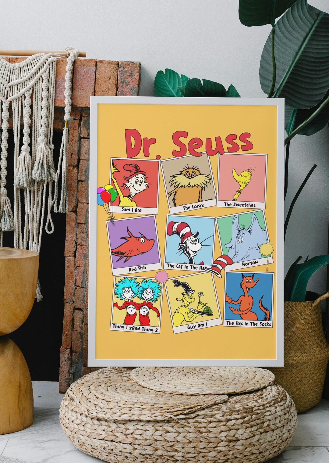 Dr Seuss Day Inspired Wall Art, Dr Seuss School Poster, Dr Seuss Kids ...