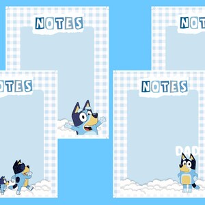 Bluey Inspired Stationary, Bluey Kids Stationary Paper, Bluey Note Pads ...