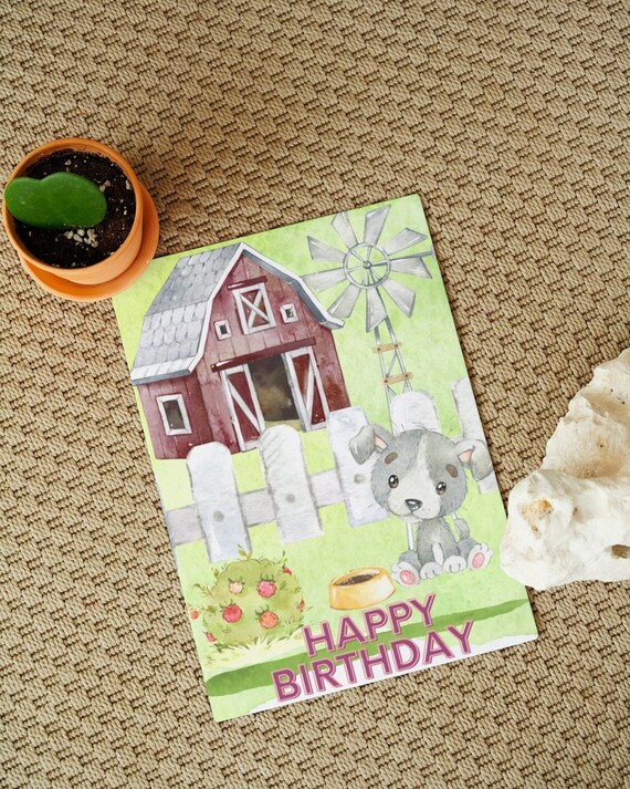 Happy Birthday Farm Scene