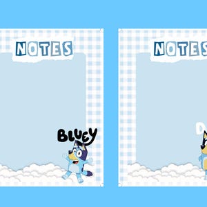Bluey Inspired Stationary, Bluey Kids Stationary Paper, Bluey Note Pads ...