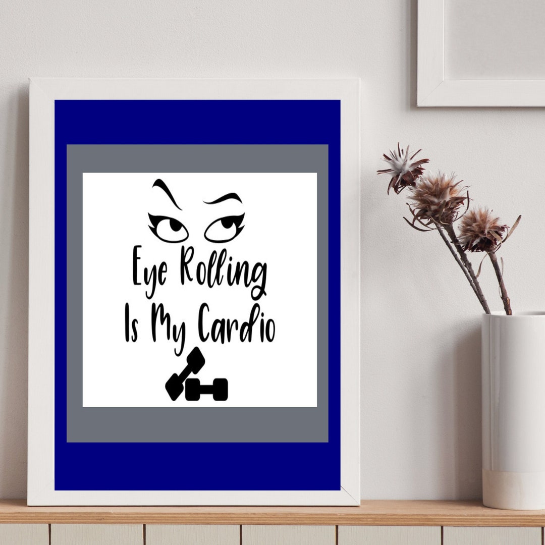 Funny Eye Rolling Printable Wall Art, Eye Rolling Instant Wall Poster ...