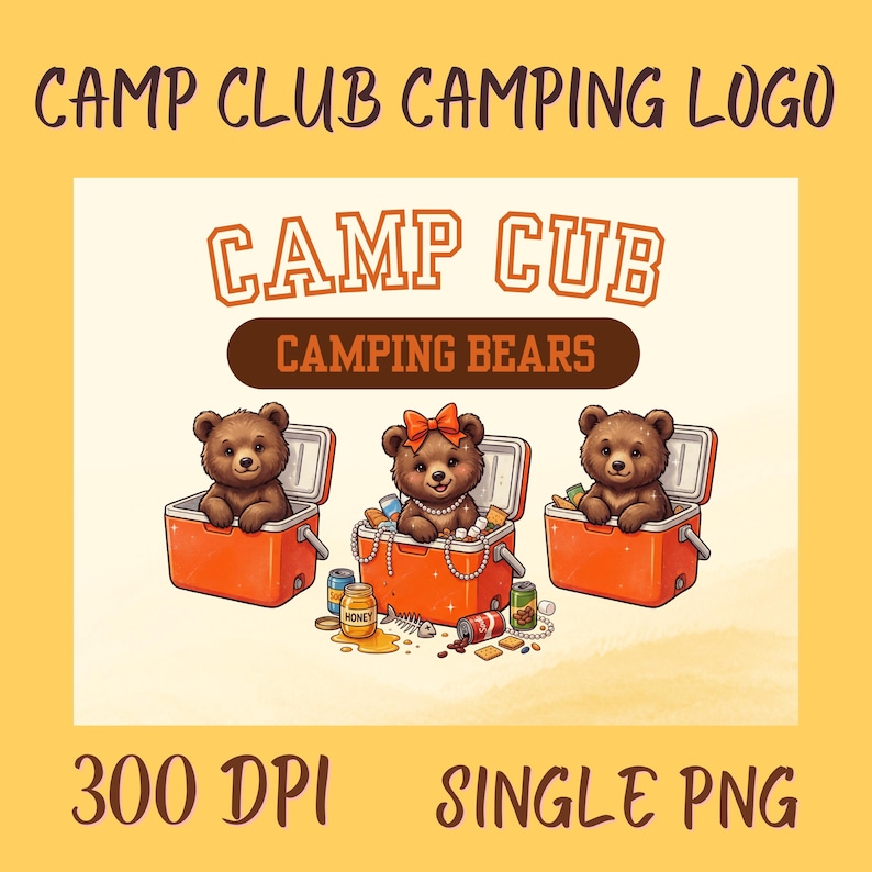 Adventure Clipart Brown Bear, Camp Scene PNG, Bear Cubs Outdoor Clipart ...