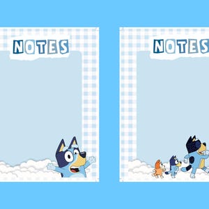 Bluey Inspired Stationary, Bluey Kids Stationary Paper, Bluey Note Pads ...