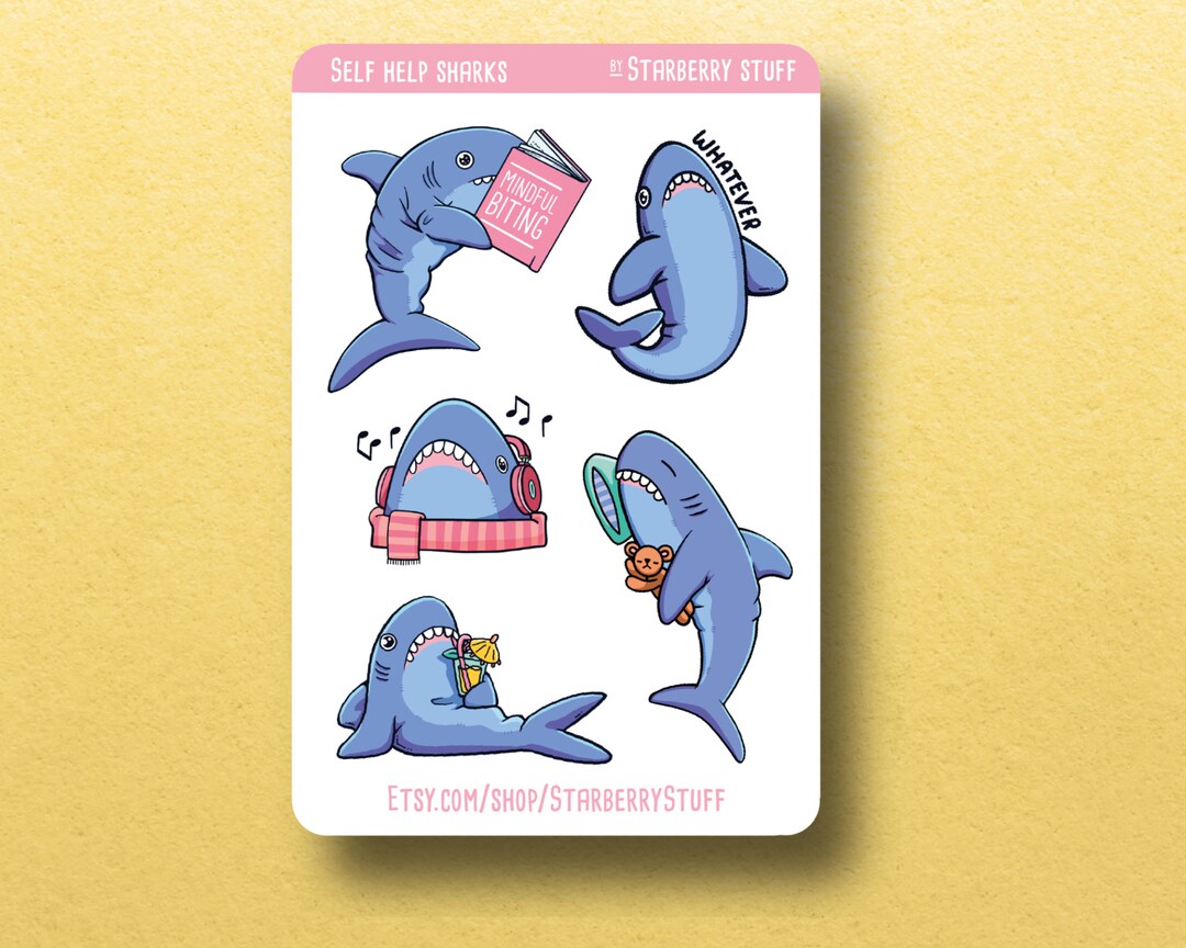 Cute Sharks Sticker Sheet Blahaj Style Stickers Blahaj Shark - Etsy UK