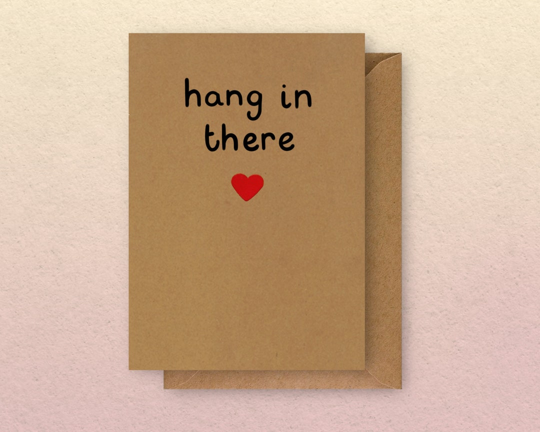 Hang in There Card, Thinking of You Card, Personal Message Thinking of ...